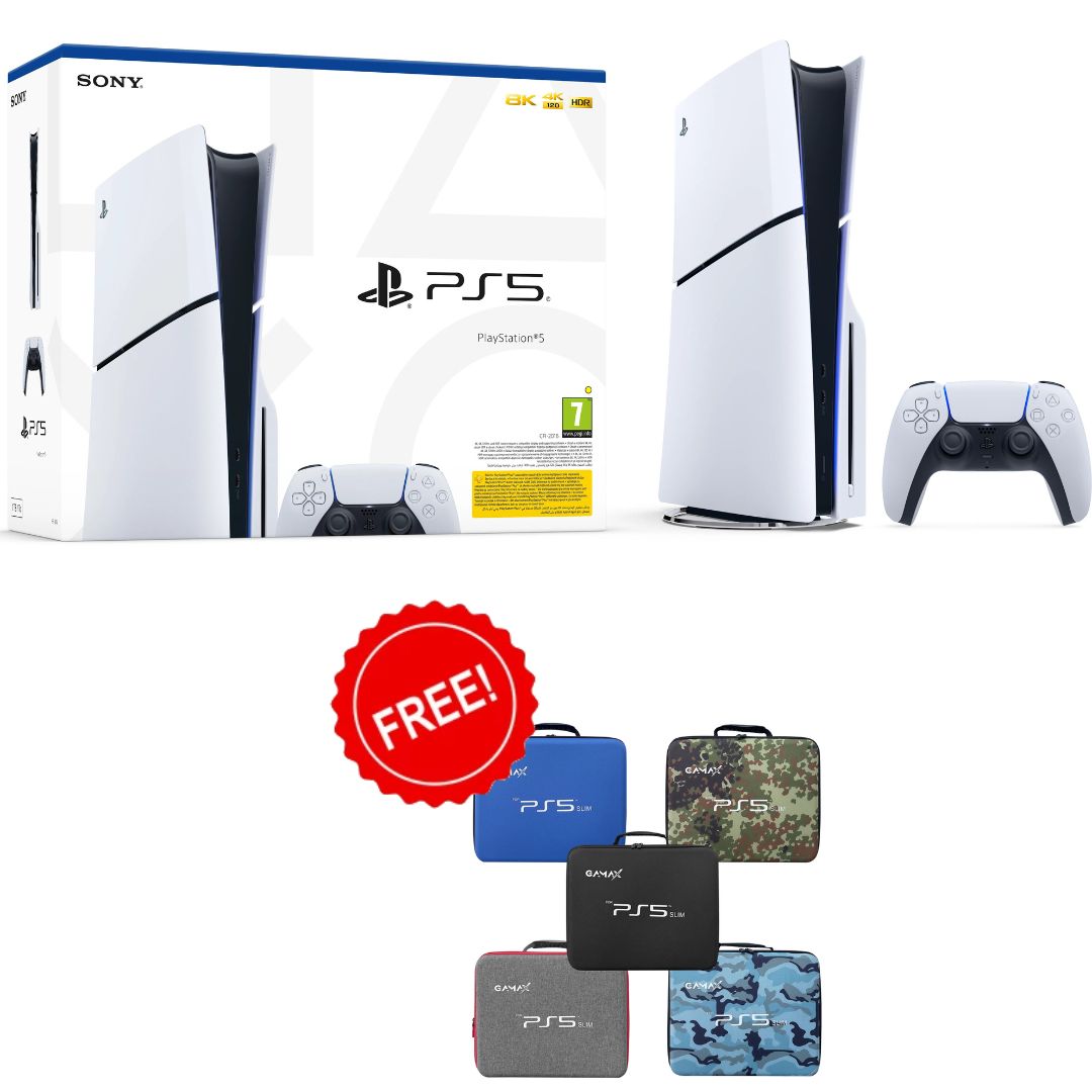 Level Up Bundle: Playstation 5 Slim Console Disk with Free Gamax Stora