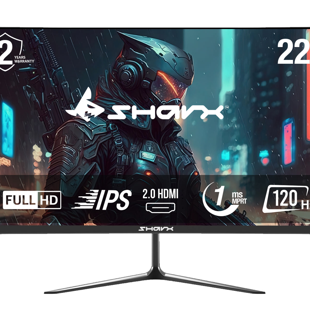 SHARX Gaming Monitor 22", FHD 120hz Refresh Rate, 1ms, IPS, 2.0HDMI, F ...