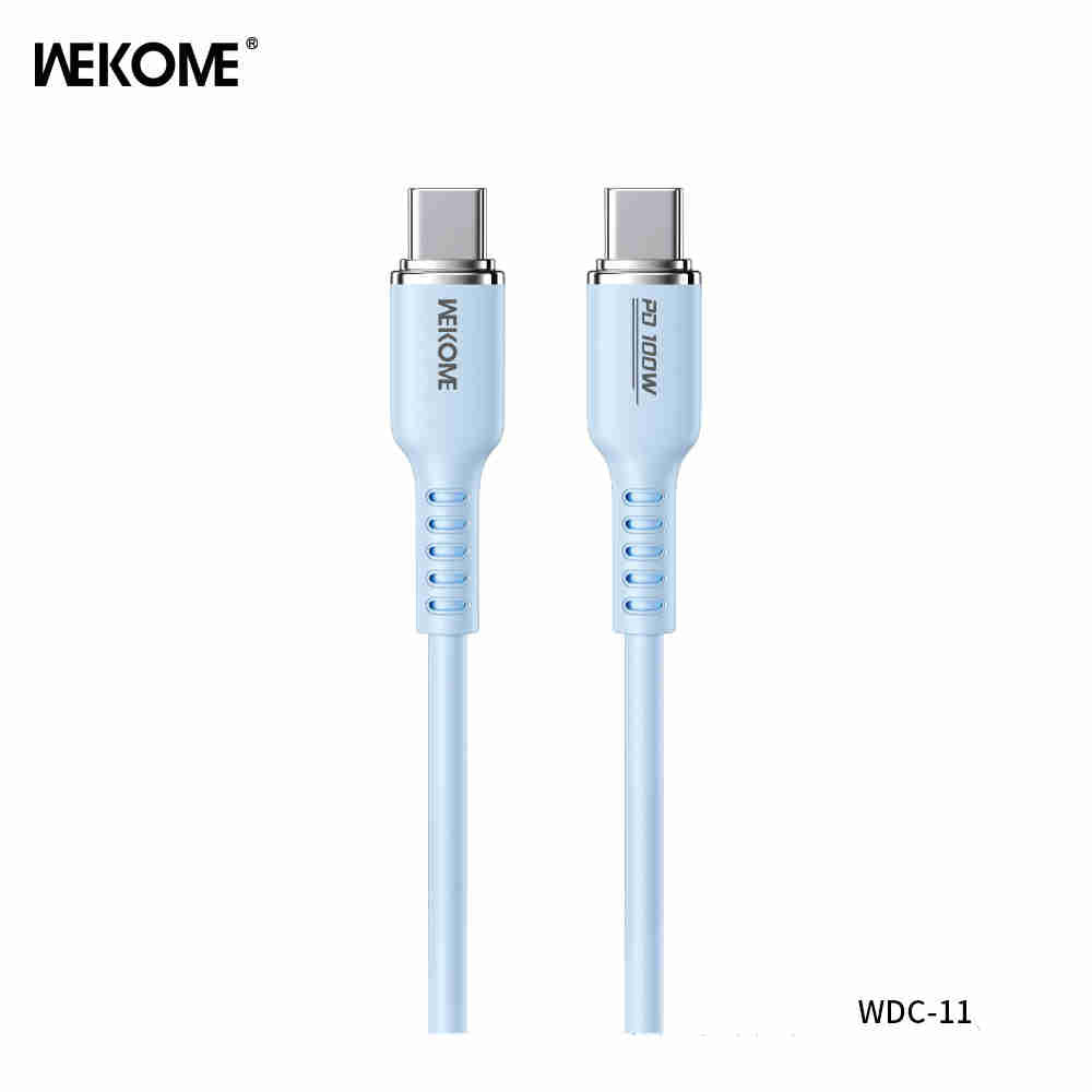 WEKOME WDC-11 Tint II Series Real Silicone 100W Data Cable Type-C to T ...