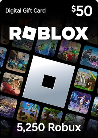 Roblox Digital Gift Card - 50$ (5,200 Robux) - (SMS Delivery) – Level Up