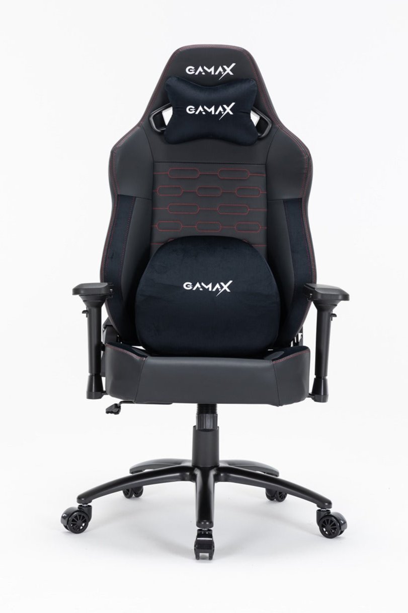 Gamax Ergonomic Adjustable Gaming Chair with Lumbar Support - Black ...