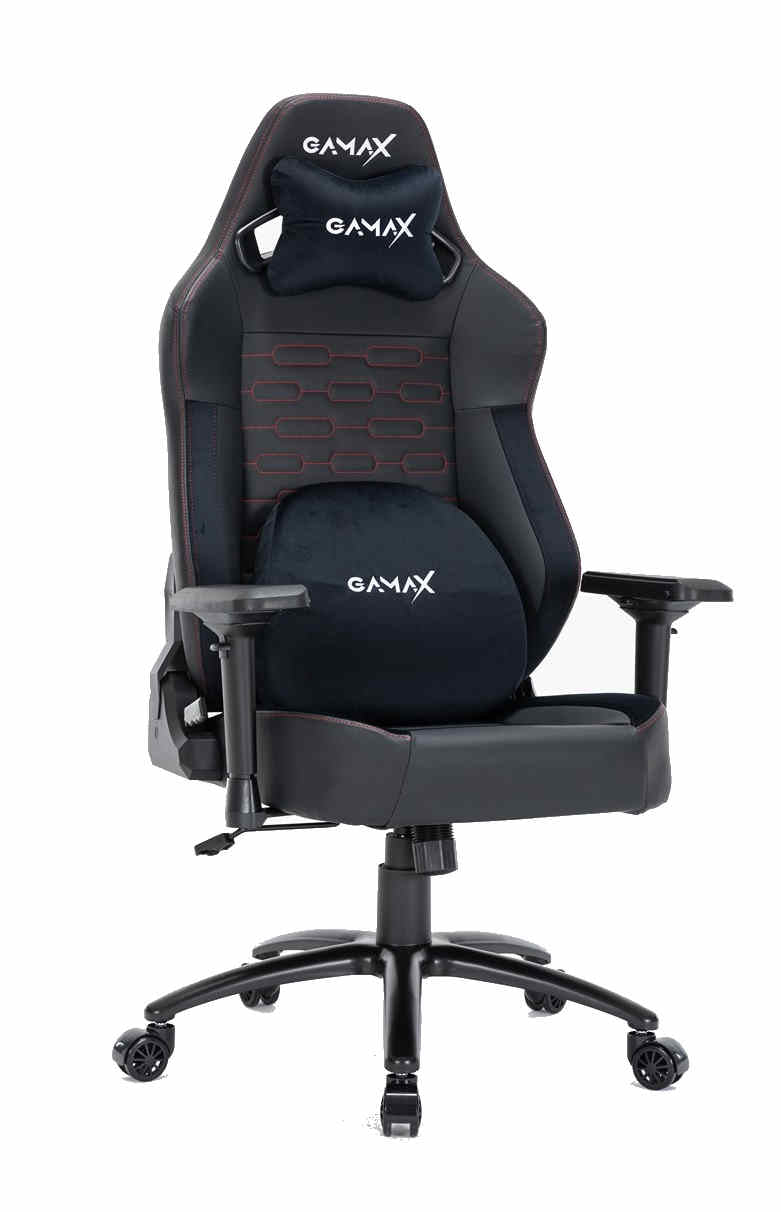 Gamax Ergonomic Adjustable Gaming Chair with Lumbar Support - Black ...