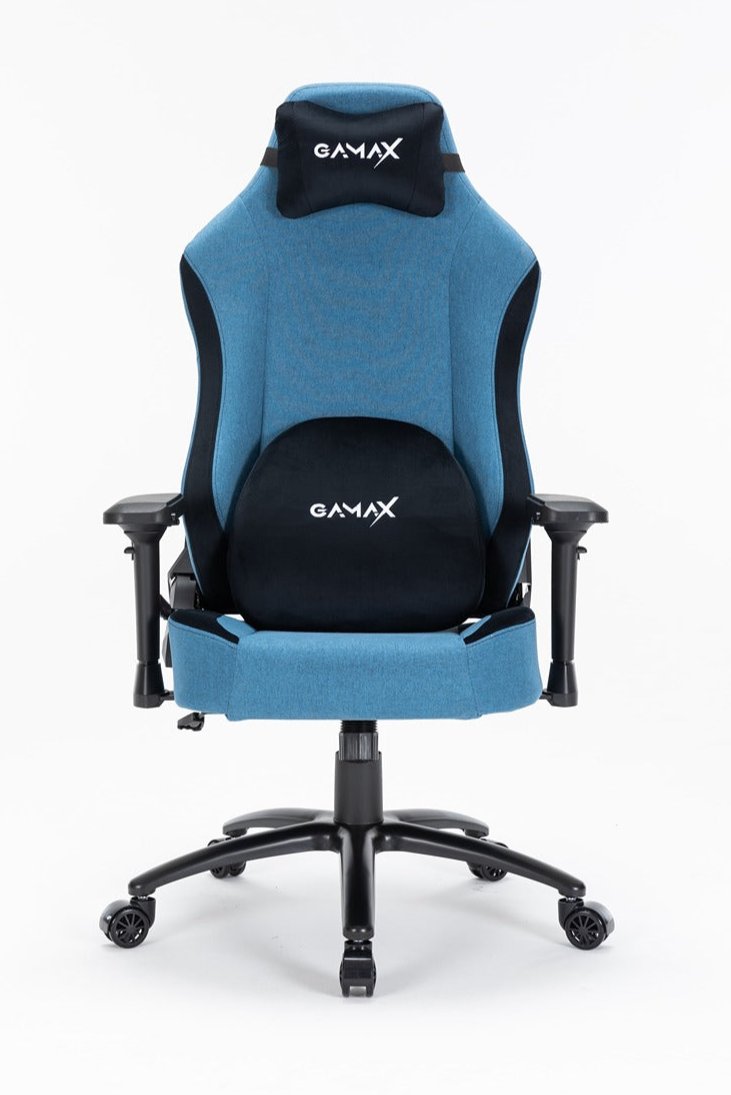 Gamax Ergonomic Adjustable Gaming Chair with Lumbar Support - Light Bl ...