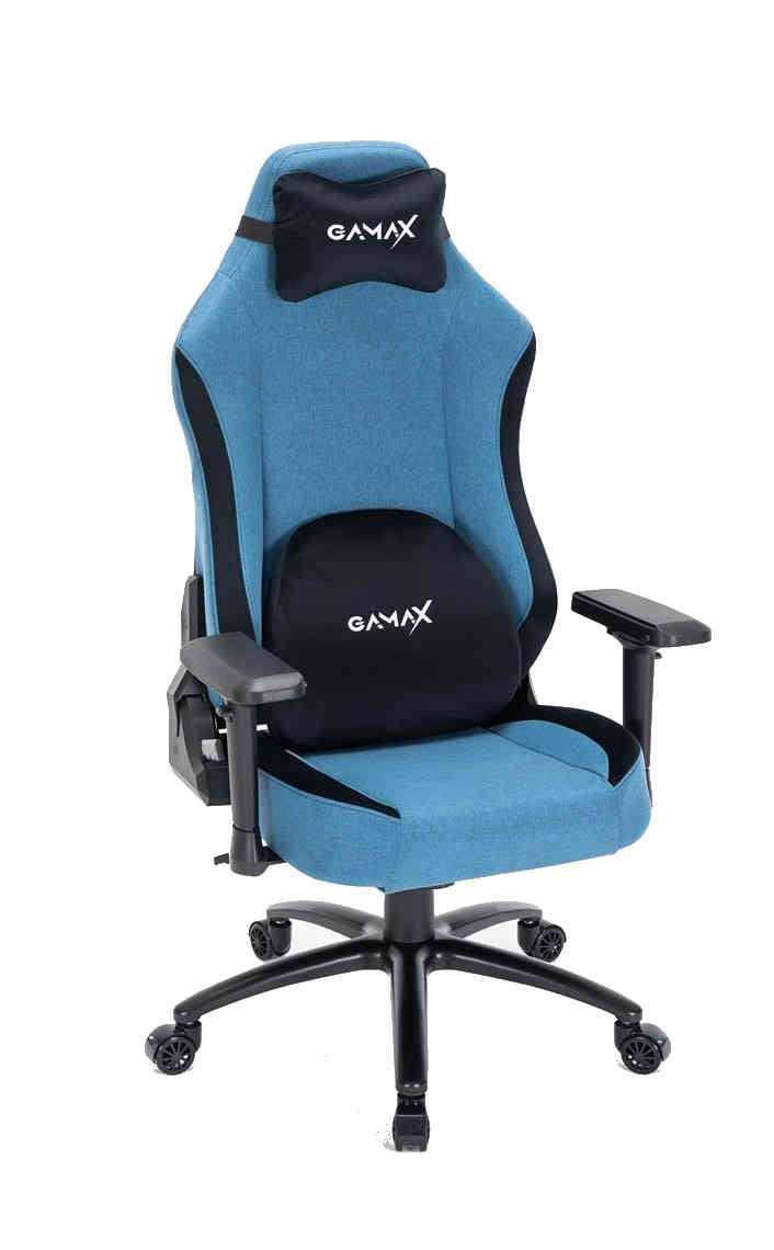 Gamax Ergonomic Adjustable Gaming Chair with Lumbar Support - Light Bl ...