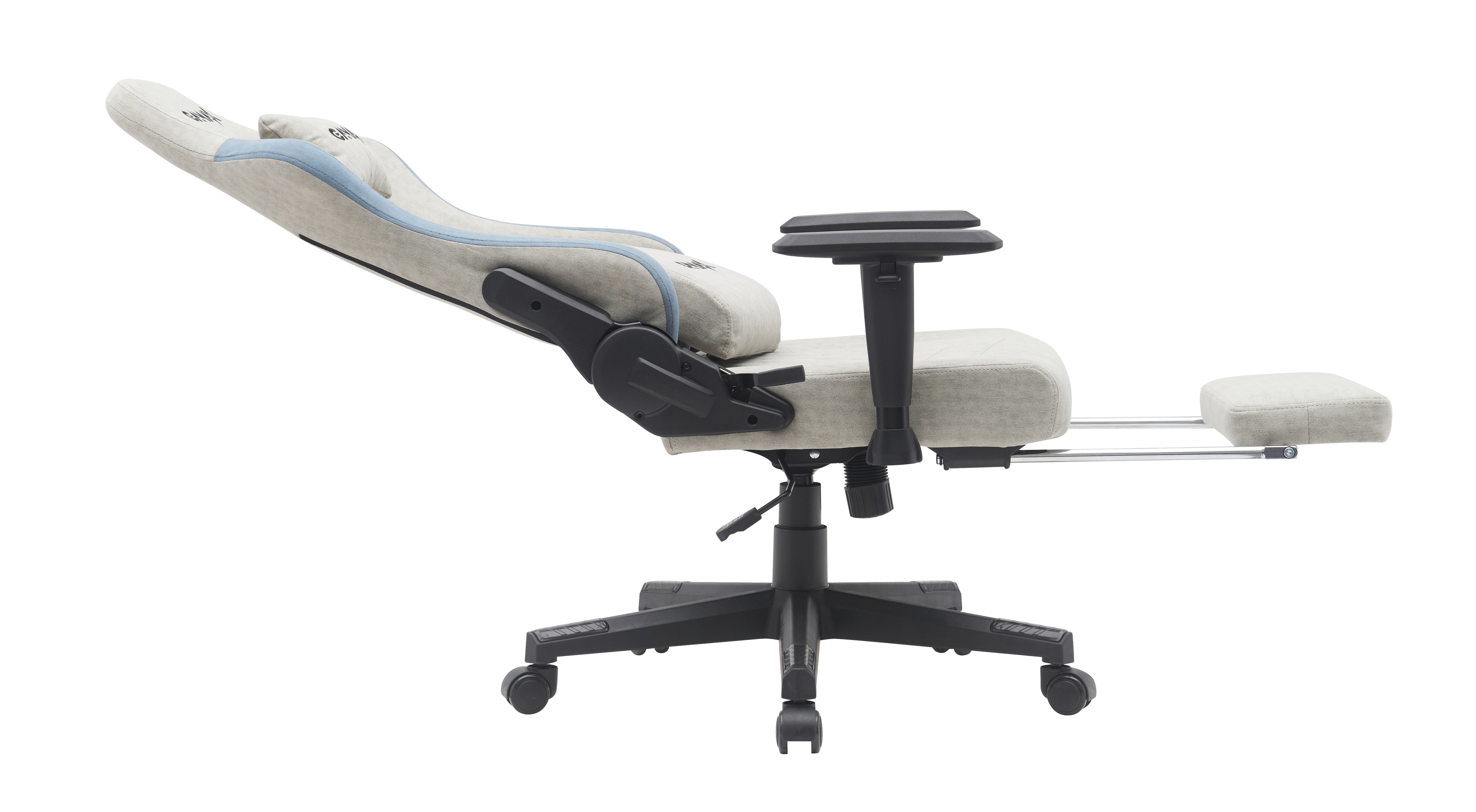 Gamax Gaming Chair model BS-7970 with Foot Rest - Light Gray ( Install ...