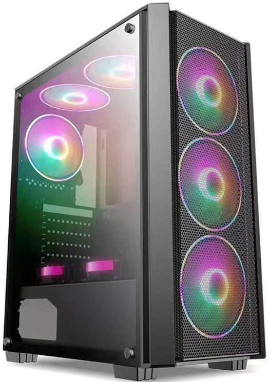 SHARX STRIKER ARGB - ATX PC Case With Front Mesh Panel, 4 x 120mm Pre ...