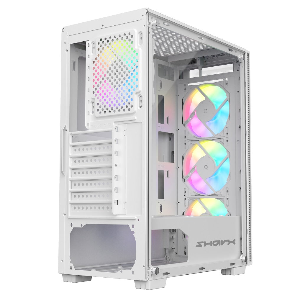 PC Case SHARX STRIKER ARGB - ATX PC Case With Front Mesh Panel, 4 x 12 ...