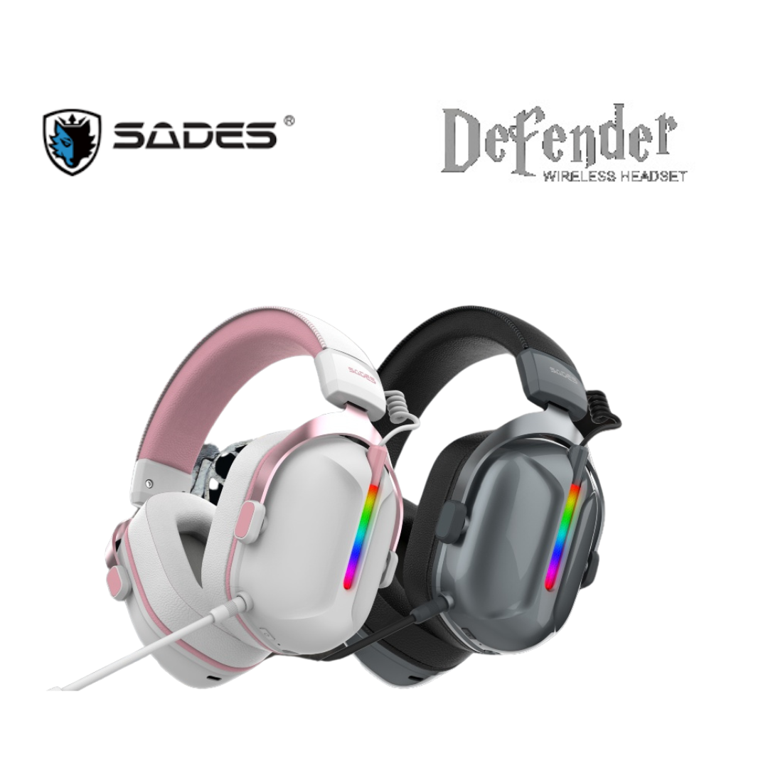 Sades Defender Three Mode Head Mounted Wireless Headset Black Level Up