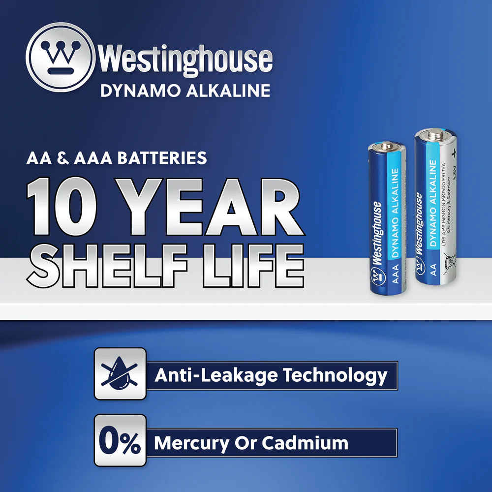 Westinghouse AA Dynamo Alkaline 24 Pack Box – Level Up Westinghouse AA Dynamo Alkaline 24 Pack Box – Level Up