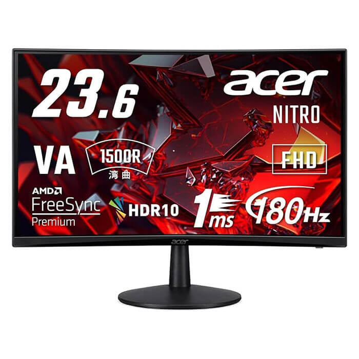 Acer Nitro ED240Q S Curved Gaming Monitor 23.6-inch FHD 1920x1080, VA ...