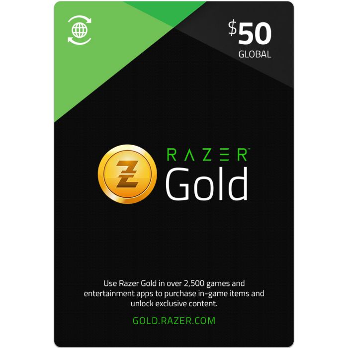 Razer Gold Pins Gift Card 50$ - Global (SMS Delivery) – Level Up