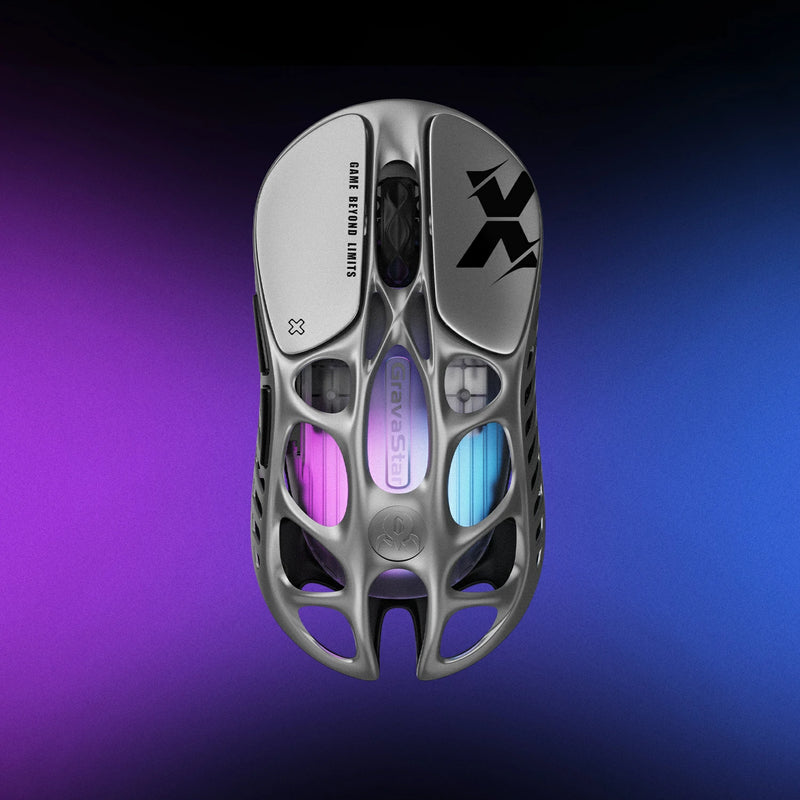 GravaStar Mercury X Wireless Gaming Mouse - Interstellar Silver – Level Up