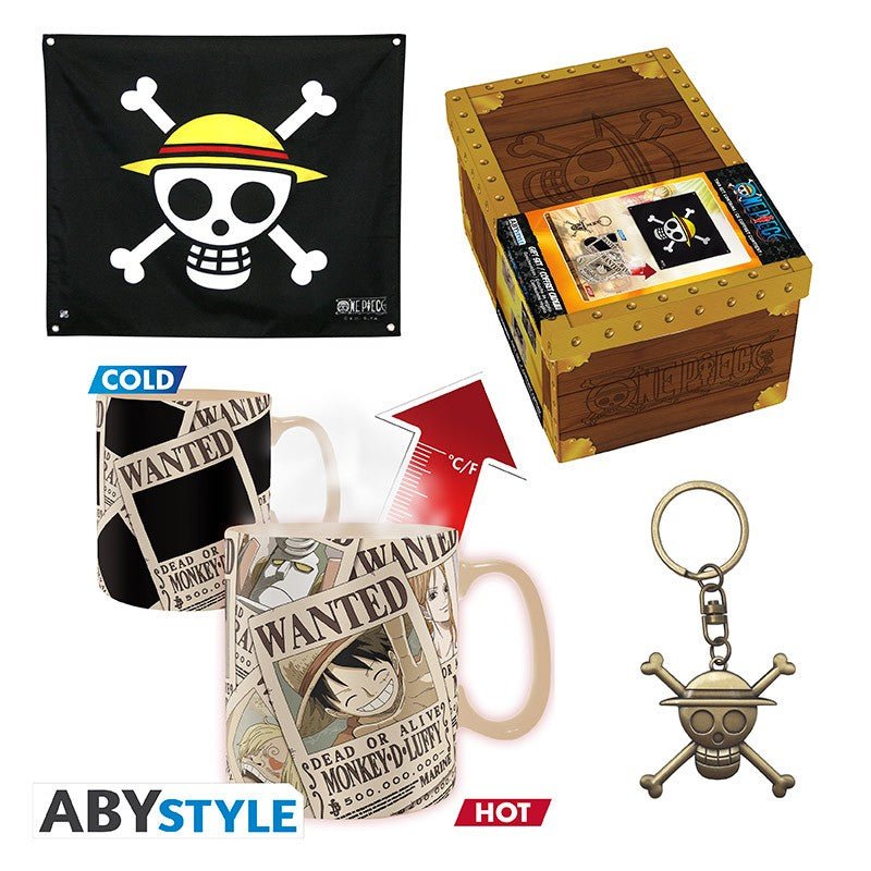 ABY GIFT SET: ONE PIECE- ONE PIECE (HEAT REVEAL MUG + KEYCHAIN + FLAG ...