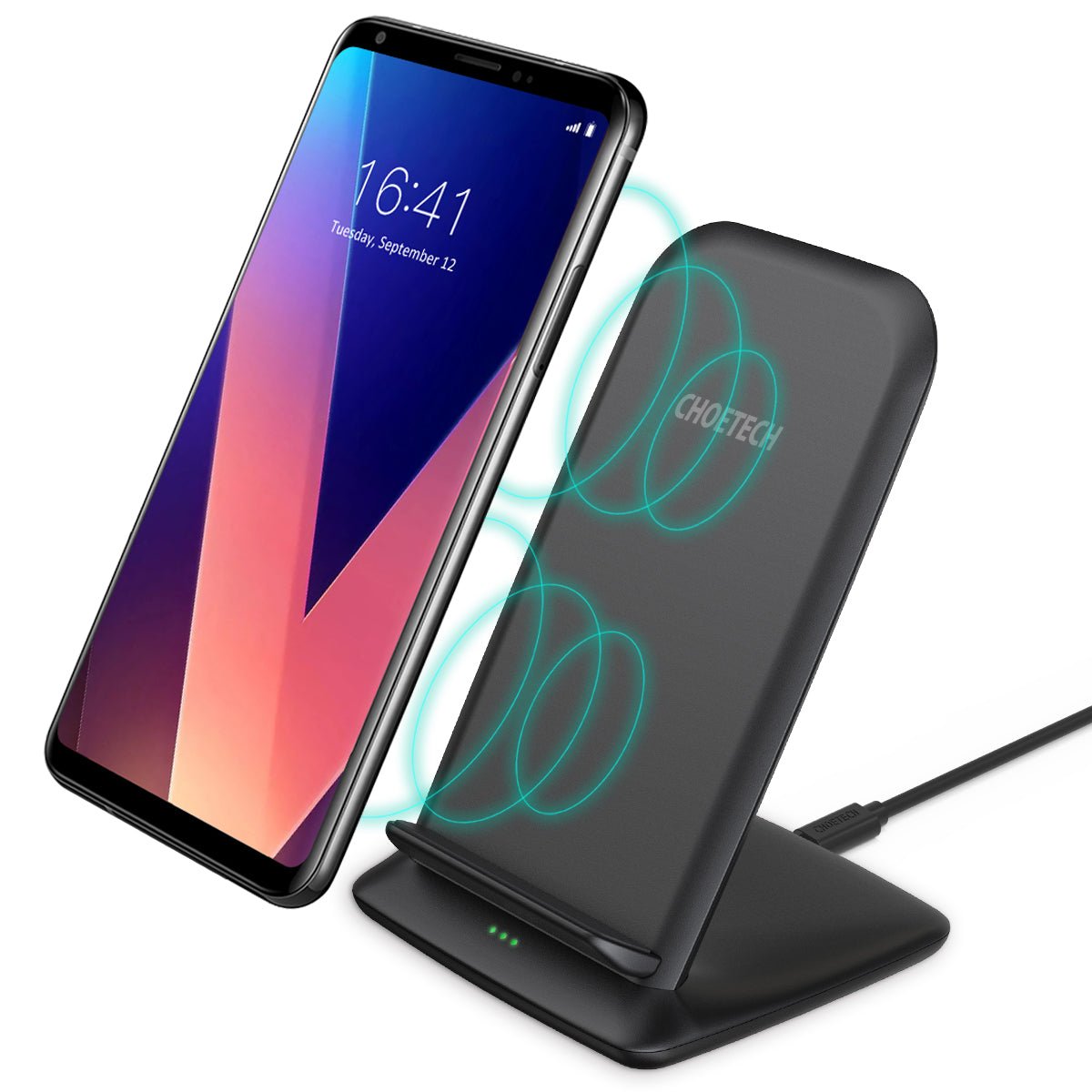 Choetech 15W Wirless Charger Stand - Black T555-F-101ABBK Level Up
