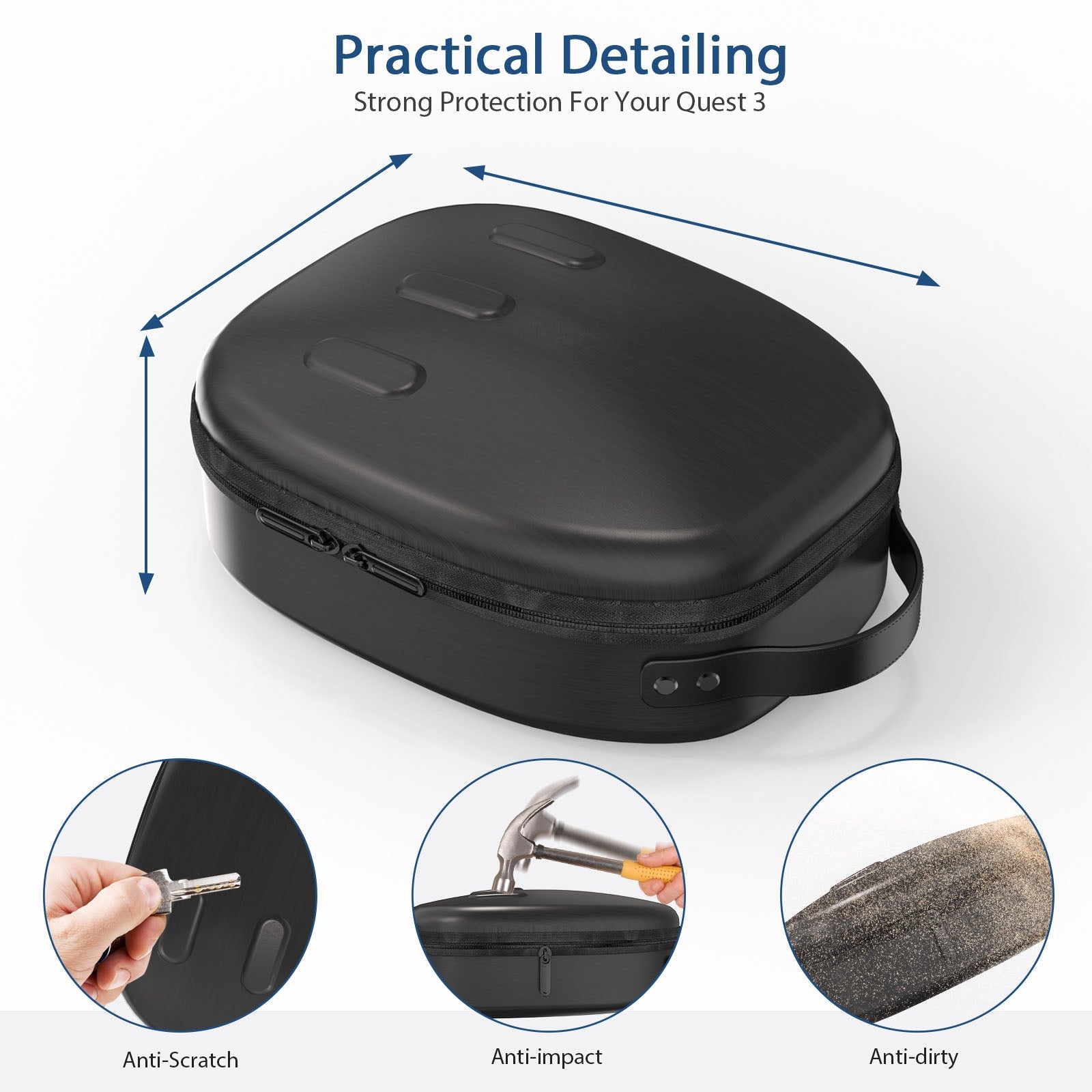 Gamax Meta Quest 3 Storage Box Carbon Fiber ( Model B ) - Black Level Up