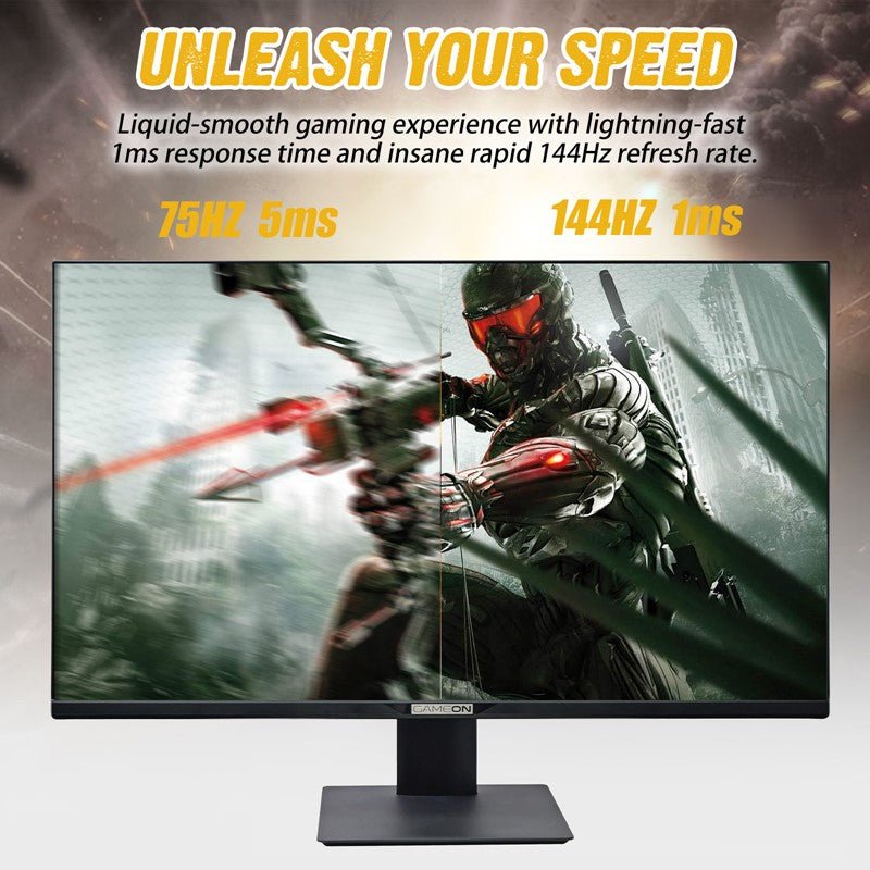 GAMEON 32" UHD, 144Hz 1ms (3840x2160) 4K Flat IPS 90W, HDMI 2.1 Gaming ...