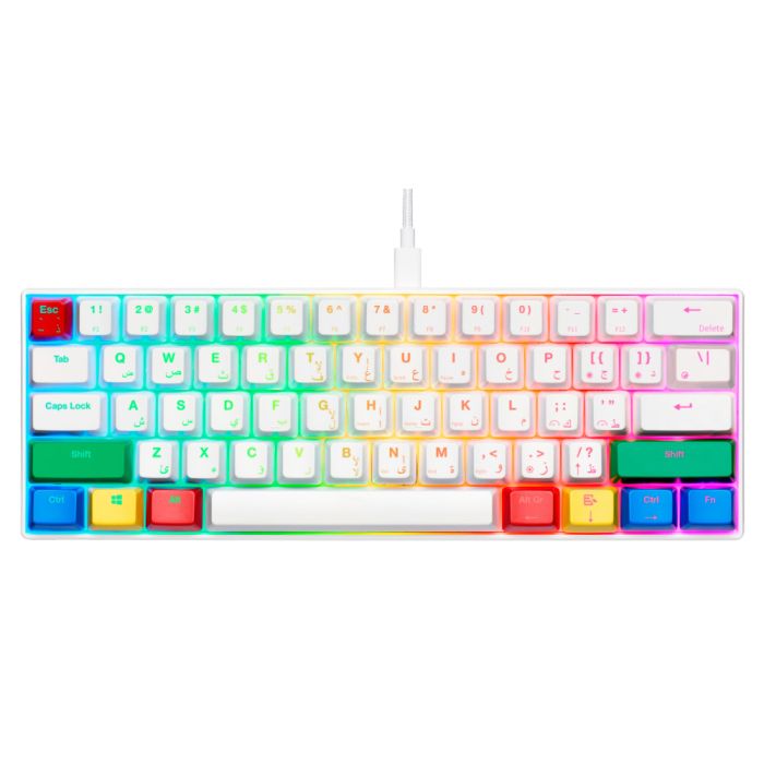 GAMERTEK GK60 Mini Keyboard Pro - RGBY Level Up