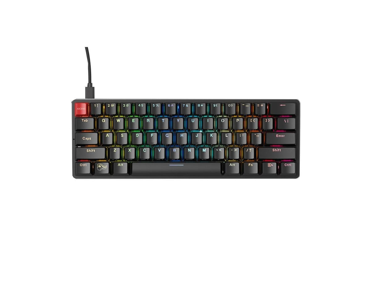 Glorious GMMK Compact Pre Built RGB Gaming keyboard - Black Level Up