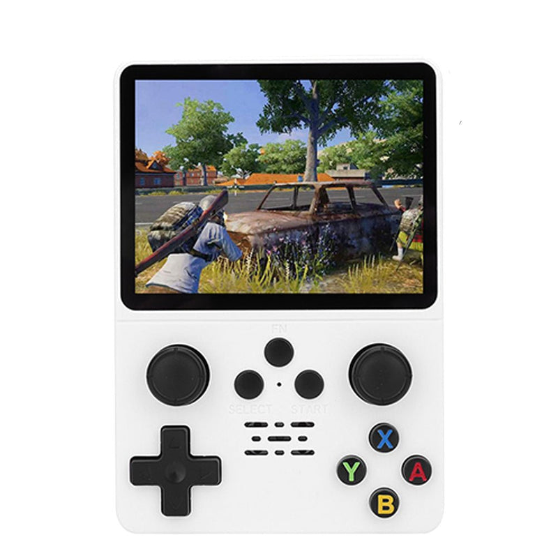 R35S Retro Handheld Video Game Console 3.5 Inch 64GB - White Level Up