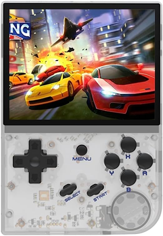 RG35XX Retro Handheld Game Console 3.5 Inch - Tranperant White Level Up