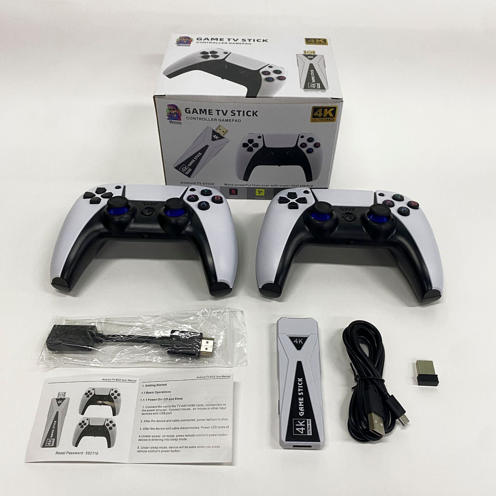 TV Stick 4k Portable Game Console With Double Game Controller - Model ...