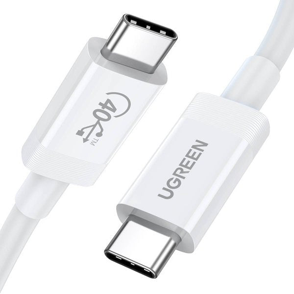 Ugreen cable USB4 40Gb/s USB-C - USB-C PD 100W 0.8m white US506 - 40113 ...