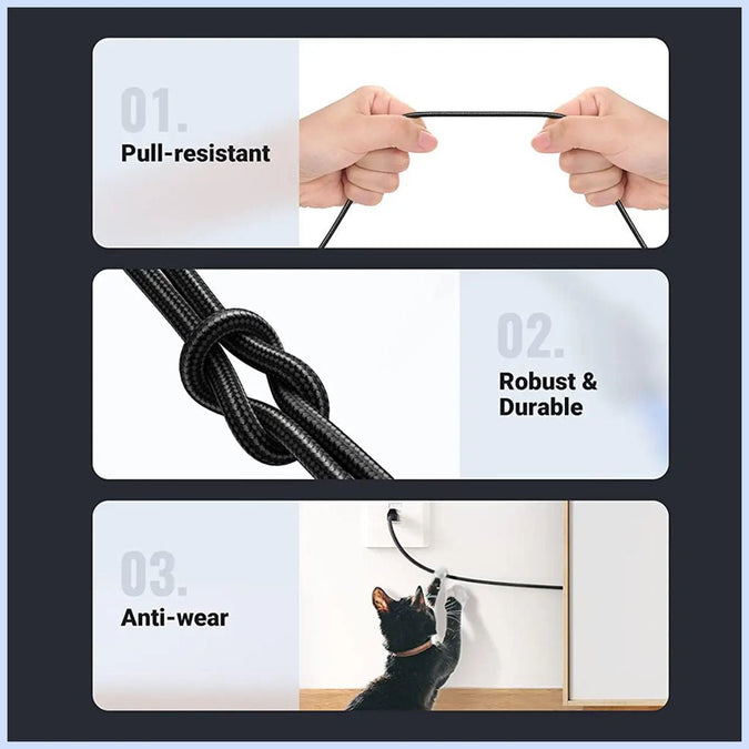 UGREEN CAT8 Shielded Round Braided Cable Modular Plugs 1m Level Up